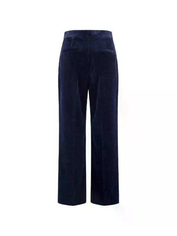 JIL SANDER Velvet Pleated Tailored Trousers
