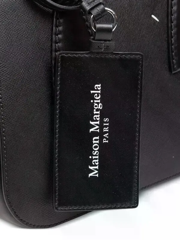 MAISON MARGIELA Four Stitch Leather Tote Bag - Black