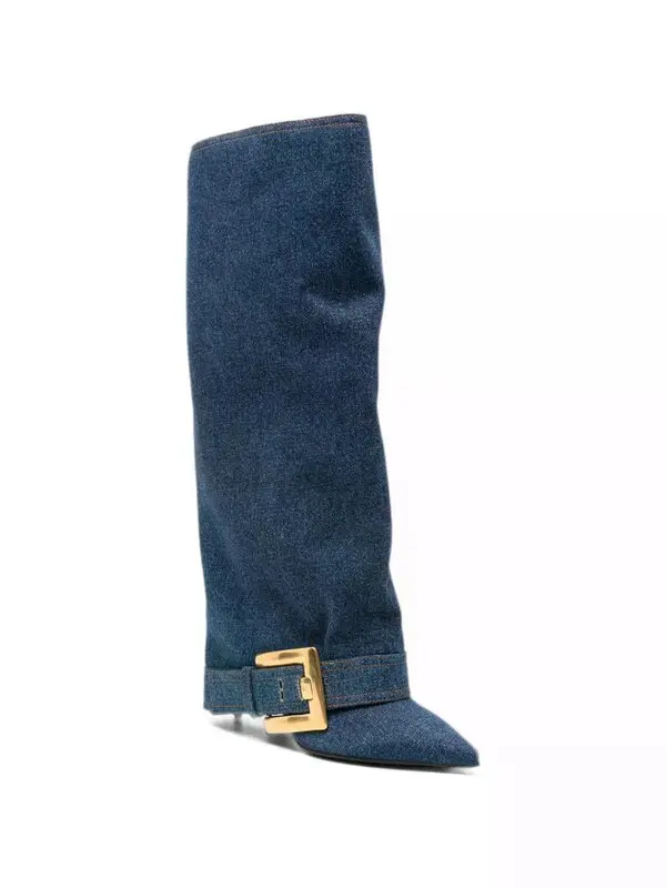 Balmain Anthem Buckled Boots - Blue