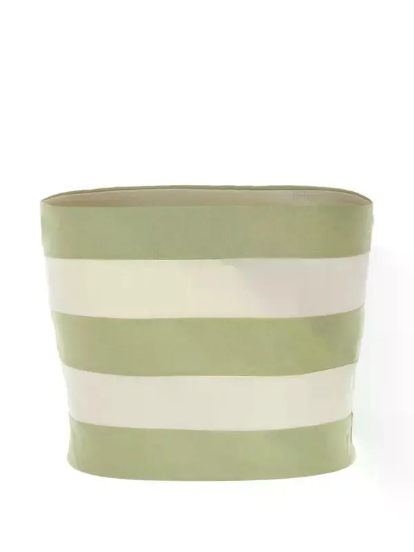 Miu Miu Striped Logo Patch Tube Top