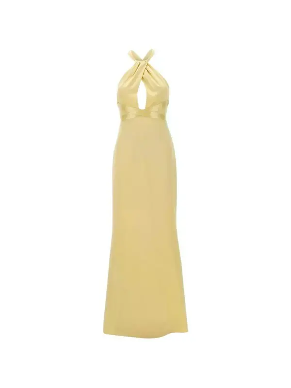 Retrofete Magnolia Open-back Satin Maxi Dress