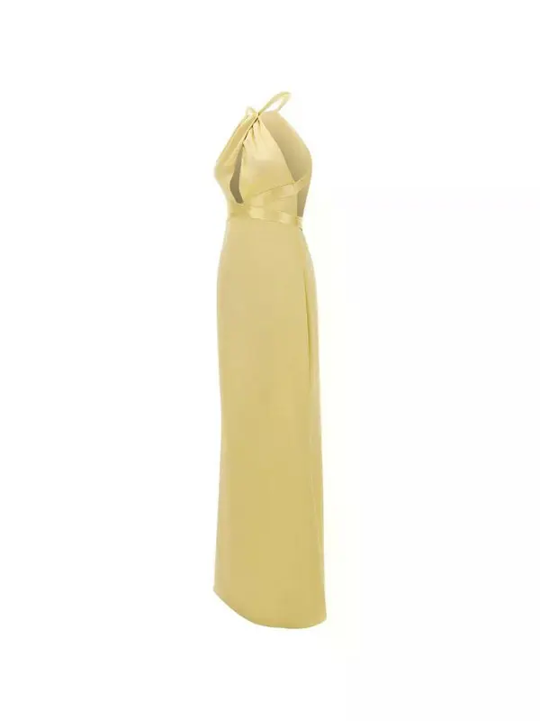 Retrofete Magnolia Open-back Satin Maxi Dress