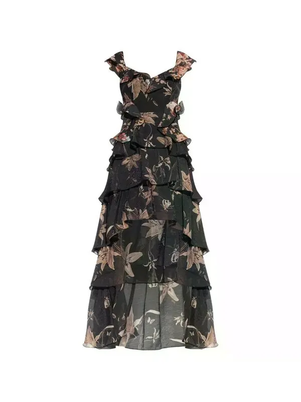 ALLSAINTS Sienna Ruffled Floral-print Midi Dress