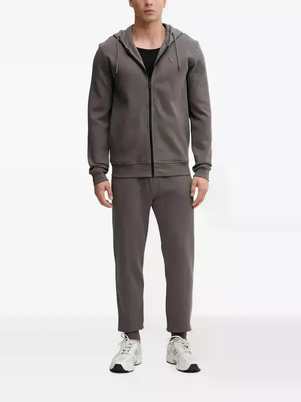 Guess Logo-patch Drawstring Track Pants - Grey