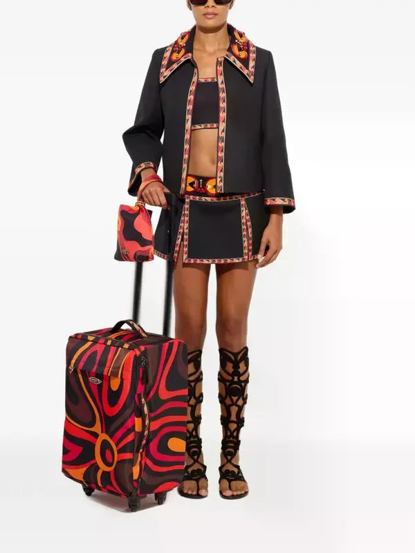 Emilio Pucci Embellished Cotton Jacket With Embroidered Collar