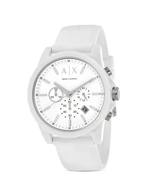 Armani Exchange 44mm Chronograph Watch - White
