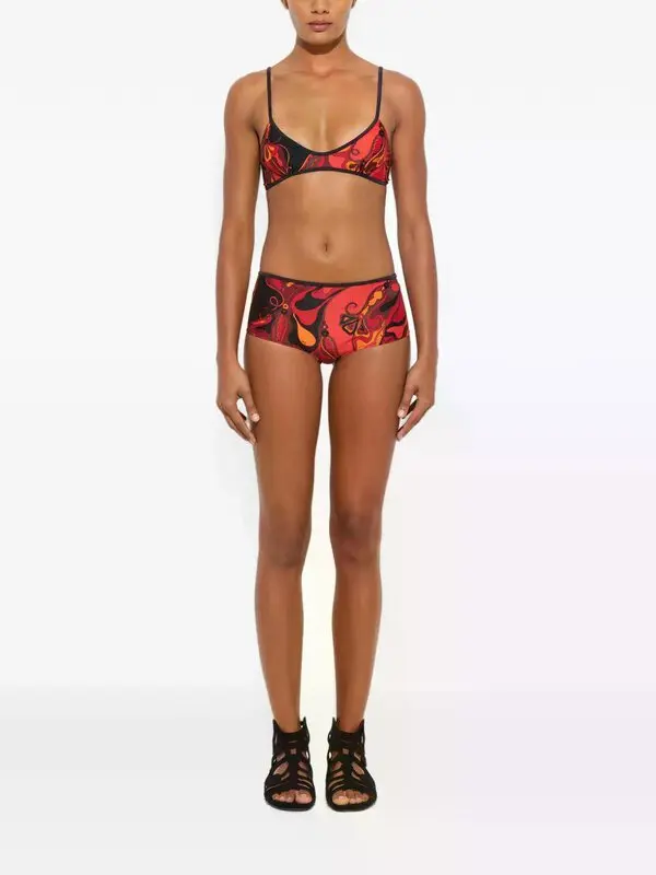 Emilio Pucci Orchidee Print Bikini Top