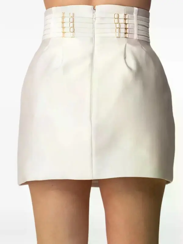 Elisabetta Franchi Logo Plaque Pleated Mini Skirt