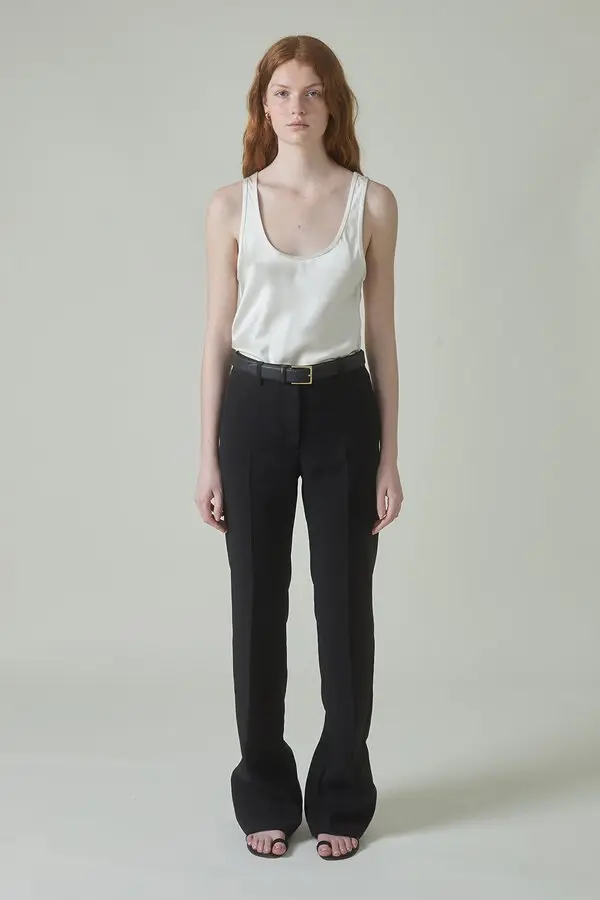 HEIRLOME Adau Silk Satin Tank Top - Ivory