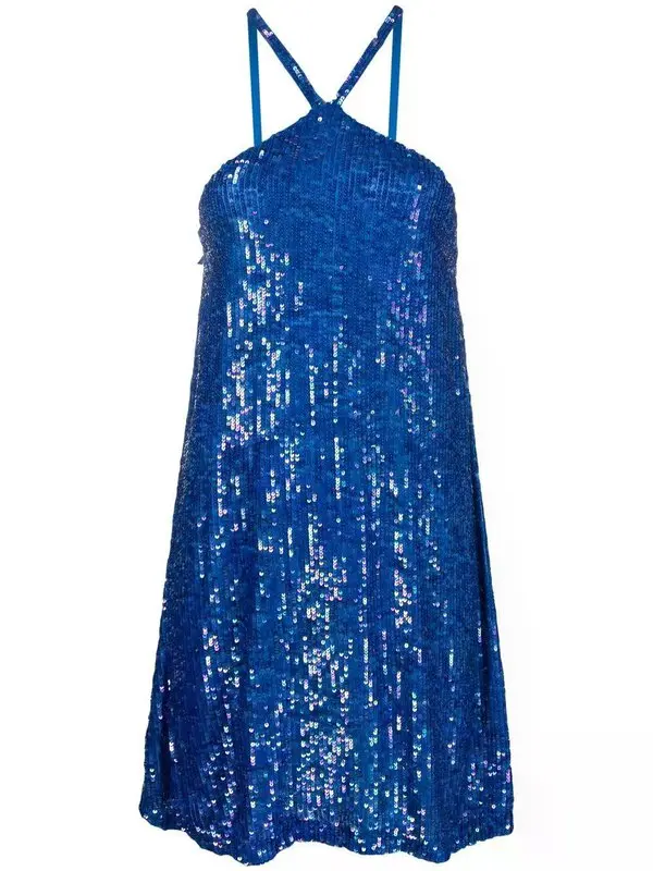 P.a.r.o.s.h Embellished Halterneck Mini Dress