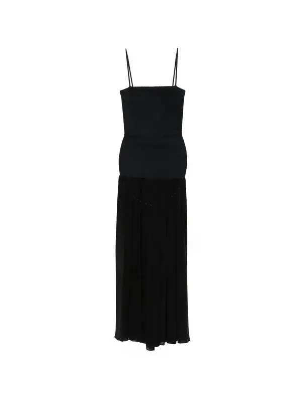 Hunza G Square-neck Spaghetti Strap Maxi Dress