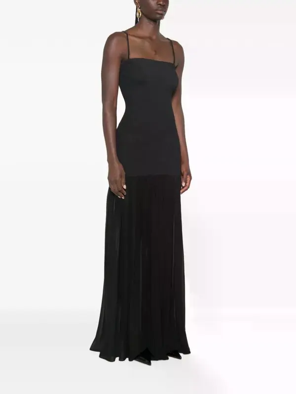 Hunza G Square-neck Spaghetti Strap Maxi Dress