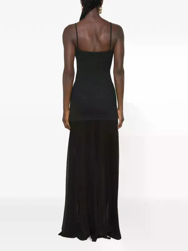 Hunza G Square-neck Spaghetti Strap Maxi Dress
