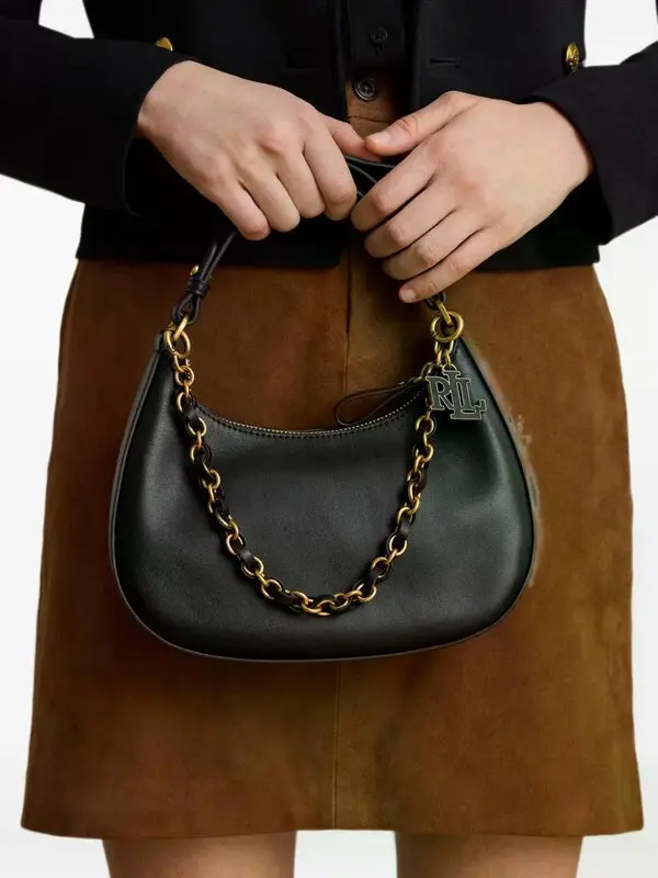 Ralph Lauren Marcy Chain-link Shoulder Bag - Black