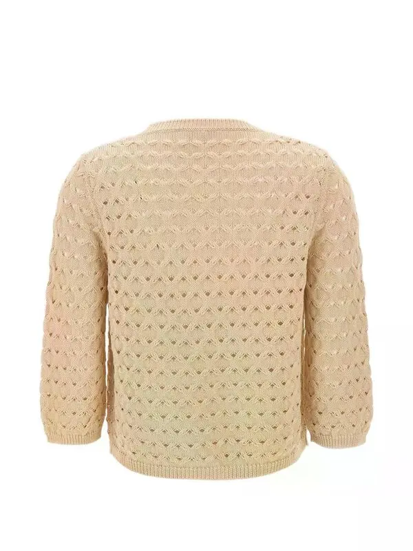 KANGRA Textured Knit Cotton Cardigan