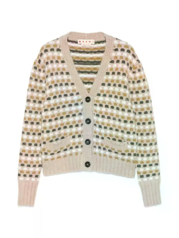 Marni Geometric Pattern V-neck Cardigan