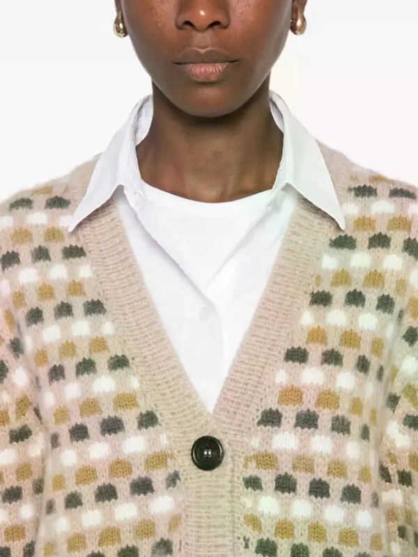 Marni Geometric Pattern V-neck Cardigan