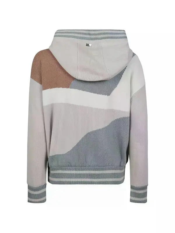 Herno Color-block Knit Hooded Jacket