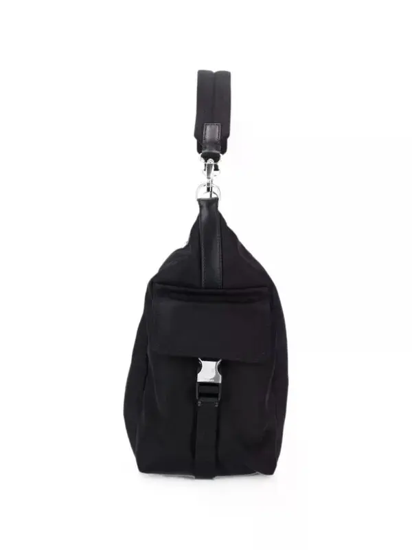 Prada Logo Plaque Tote Bag