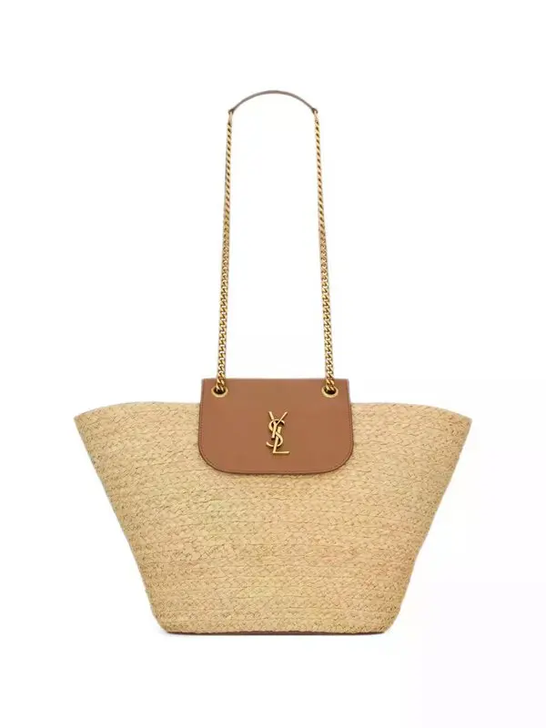 Saint Laurent Manon Raffia Tote Bag
