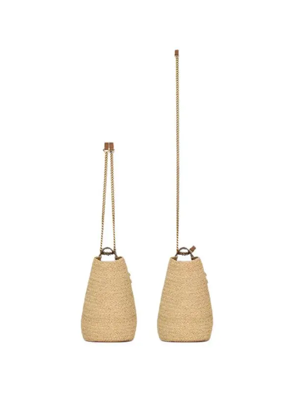 Saint Laurent Manon Raffia Tote Bag