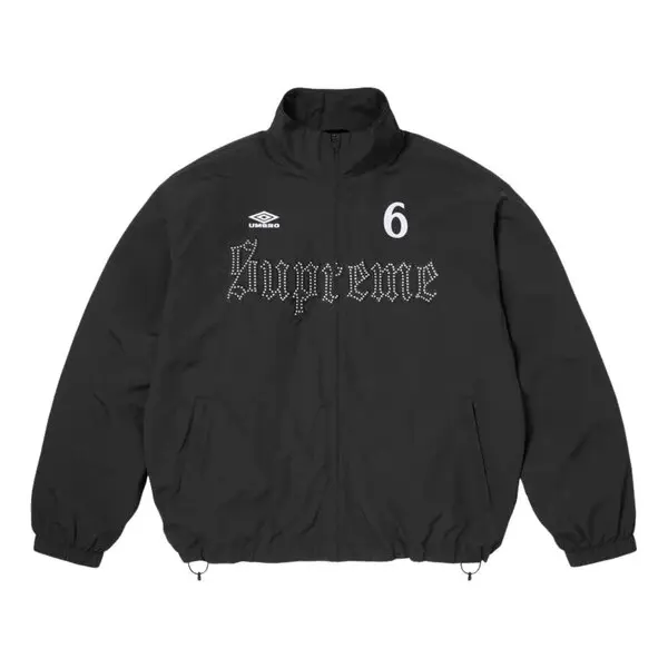 Supreme X Umbro Ss26 Rhinestone Track Jacket - Black