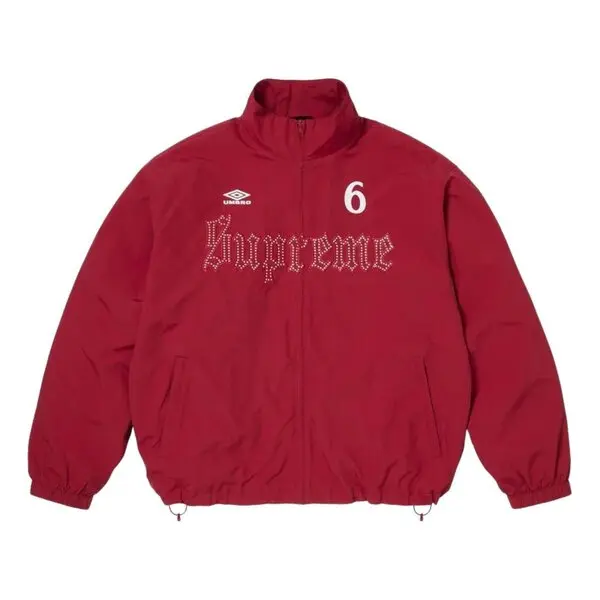 Supreme X Umbro Rhinestone Track Jacket - Red