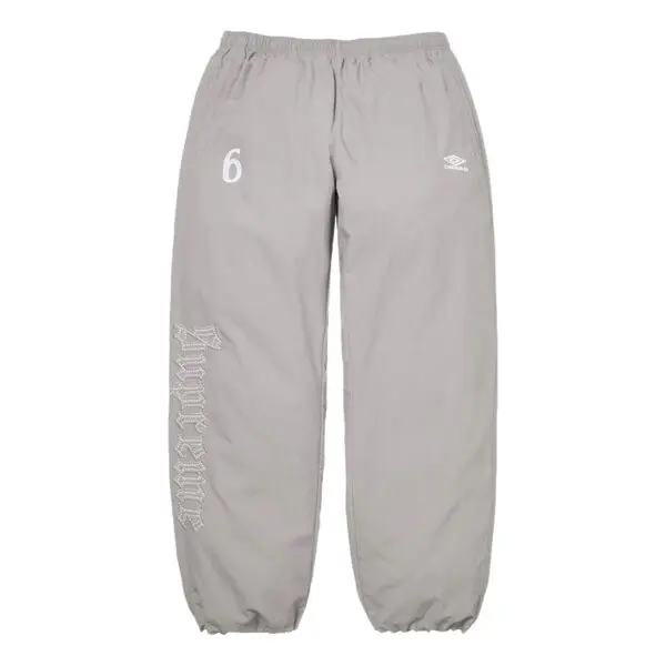 Supreme X Umbro Ss26 Rhinestone Track Pant - Light Grey