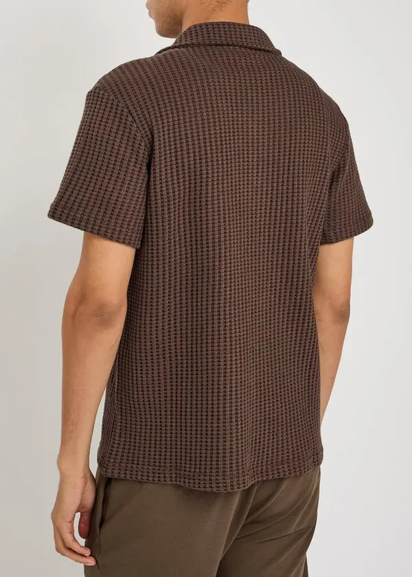 RAITH Marcos Waffle-knit Cotton-blend Shirt