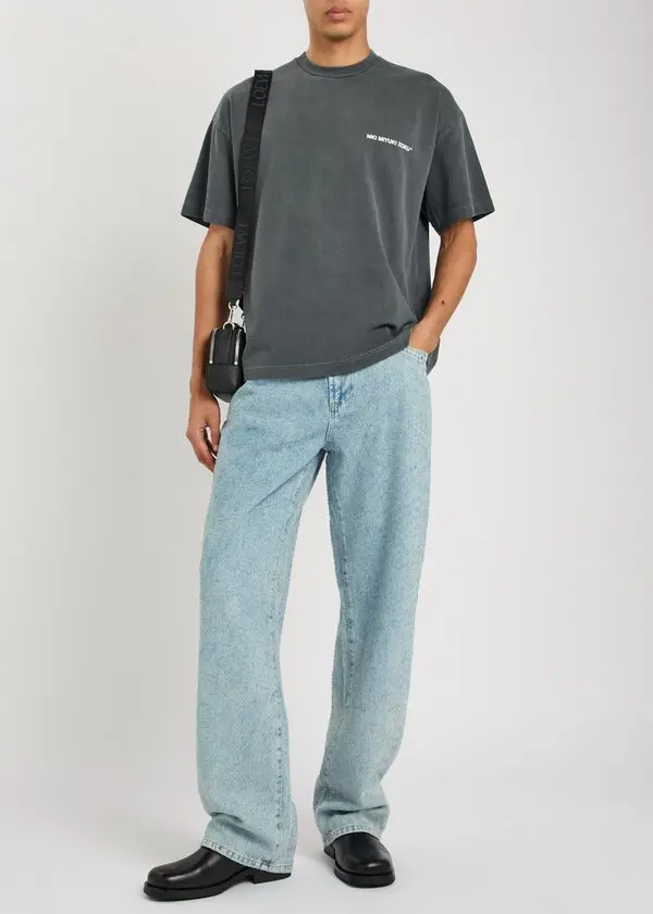 MKI MIYUKI ZOKU Twisted Weave Textured Wide-leg Jeans