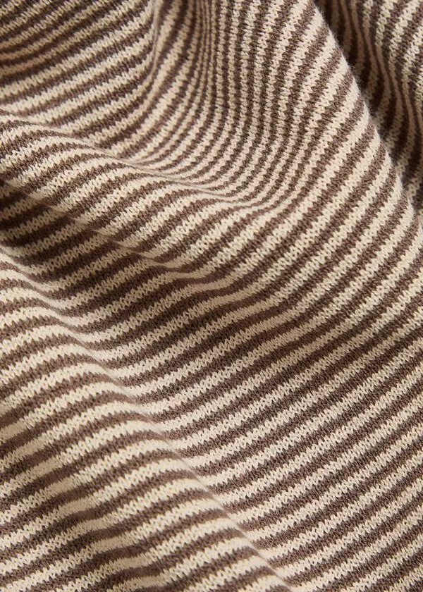 RAITH Antonio Striped Knit Polo Shirt