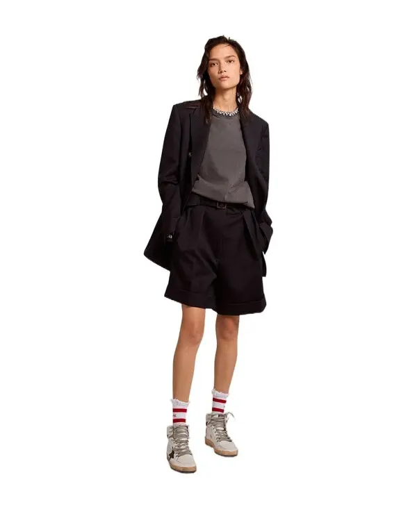 GOLDEN GOOSE Belted Wide-leg Shorts
