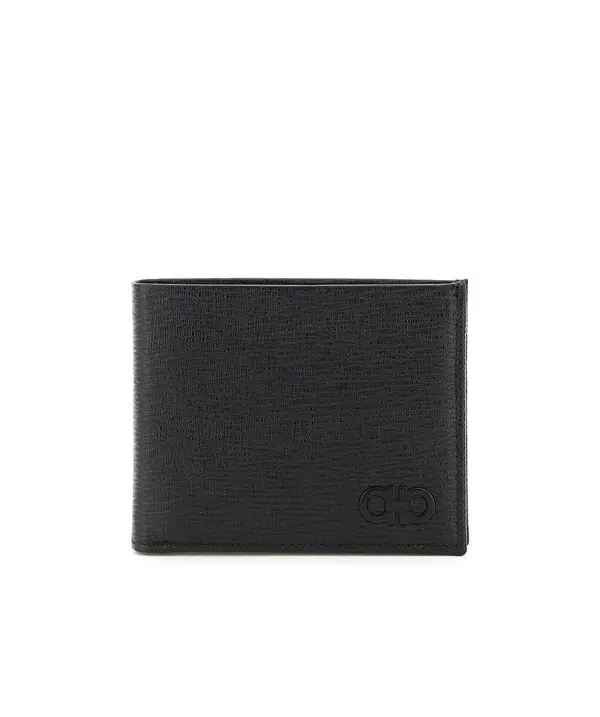 FERRAGAMO Gancini Bifold Wallet - Black