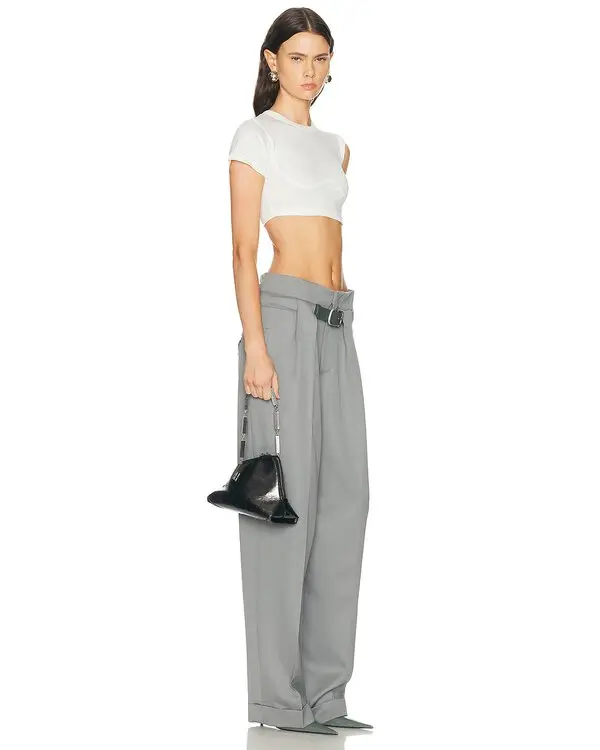 Attico La Scala Clutch - Dark Grey