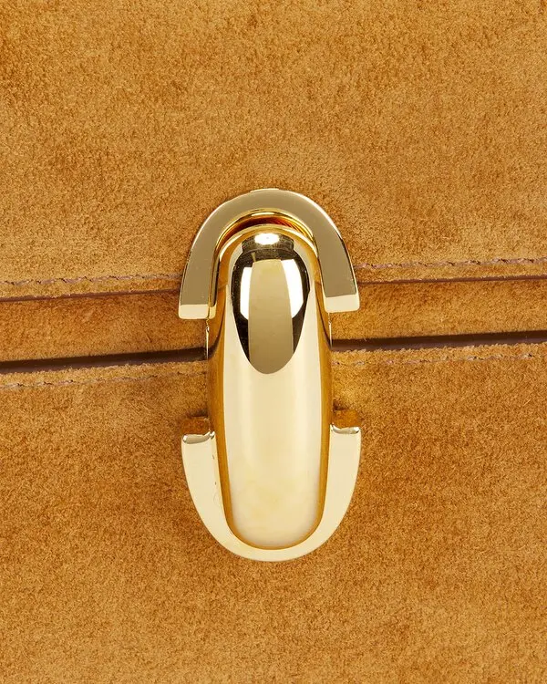 Savette Suede Symmetry Pochette Bag - Saddle