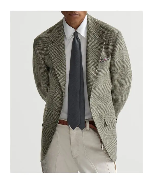 Brunello Cucinelli Long Sleeved Plaid Blazer - No