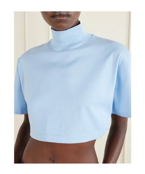 Alaïa Cropped Cotton T-shirt