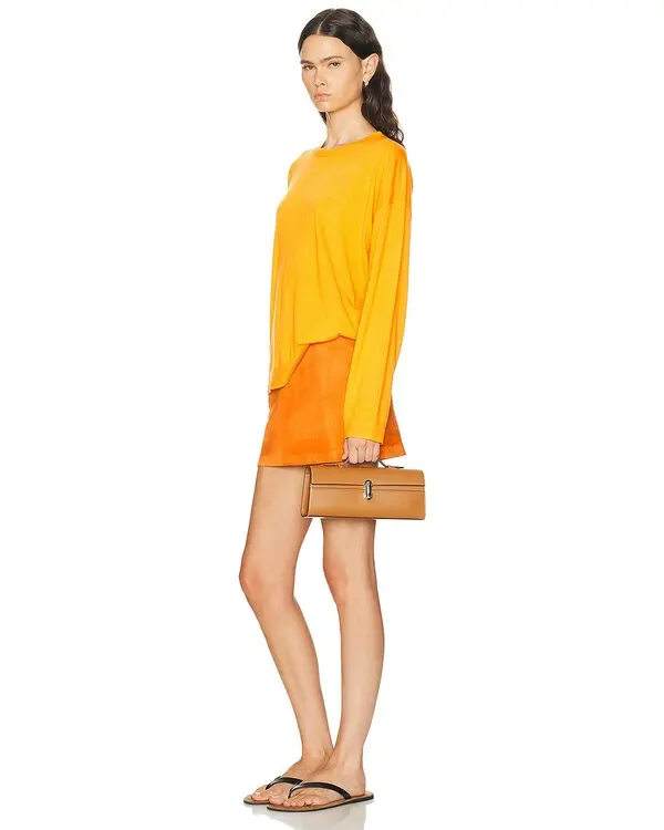 Savette Slim Symmetry Pochette Bag - Saddle