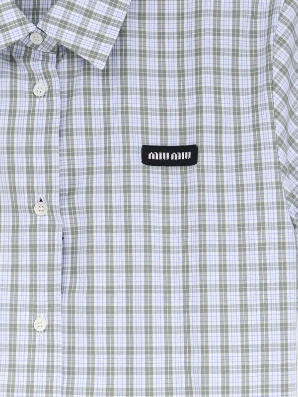 Miu Miu Madras Cotton Shirt