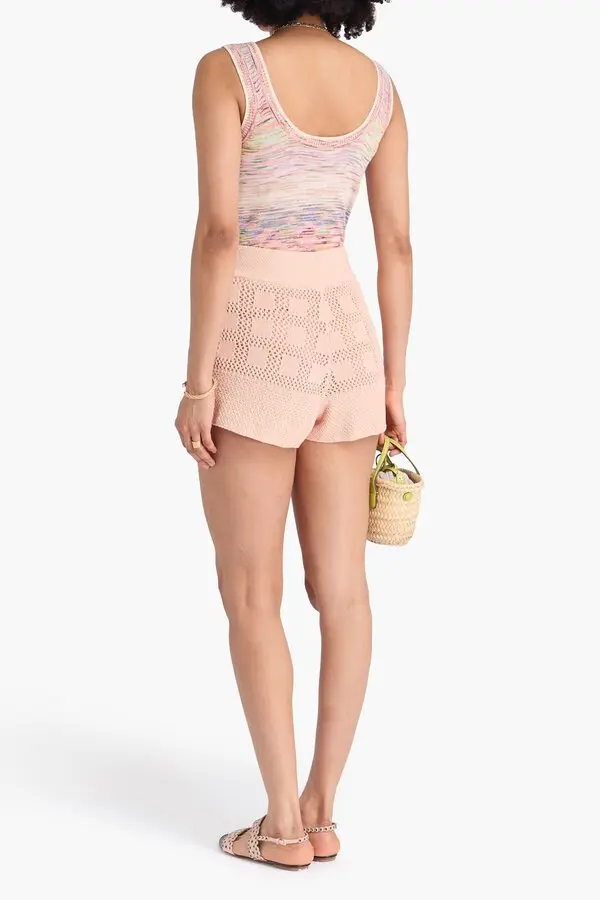 Zimmermann Pointelleknit Cotton Shorts