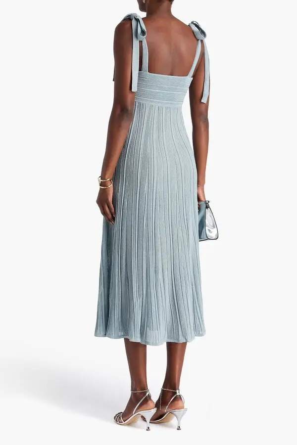 Zimmermann Metallic Ribbedknit Midi Dress