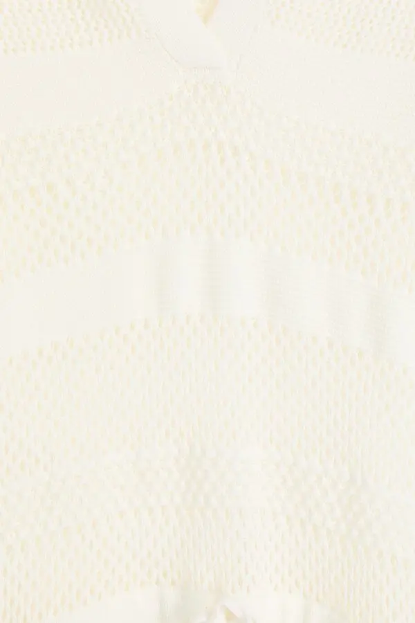 Zimmermann Openknit Cotton Hooded Mini Dress