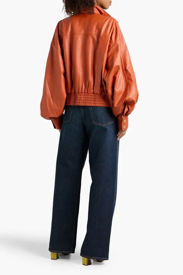 Zimmermann Gathered Leather Jacket