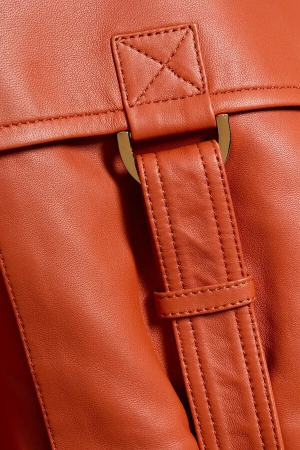 Zimmermann Gathered Leather Jacket