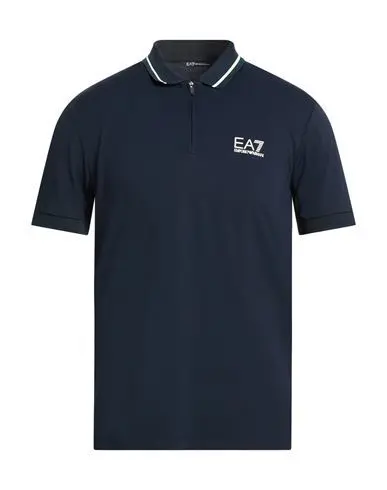 EA7 Polo Shirt Size Polyamide, Elastane, Polyester - Blue