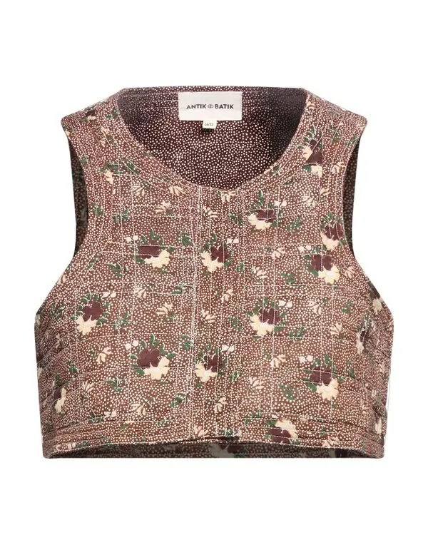 Antik Batik Floral-print Quilted Cotton Crop Top