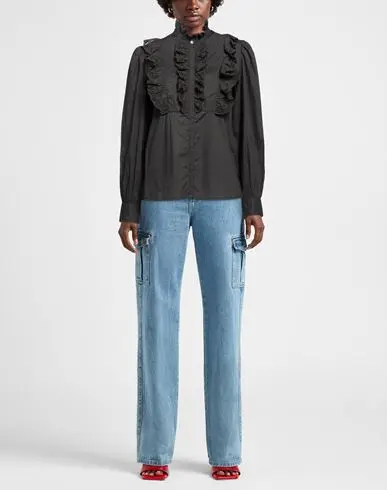Antik Batik Cotton Ruched Shirt - Grey