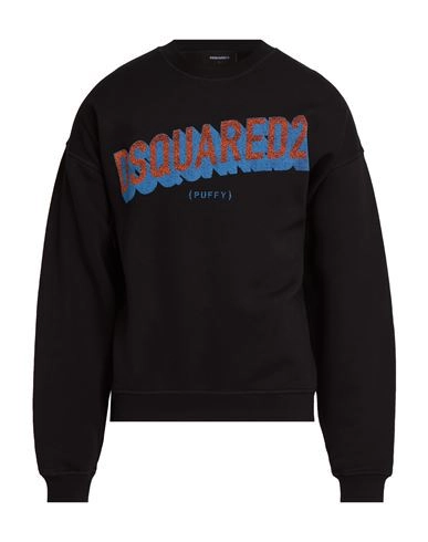 Dsquared2 Cotton Sweatshirt With Logo Print - Black