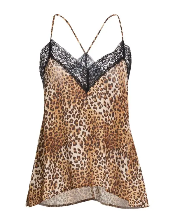 CARLA G. Top Camel Size Viscose