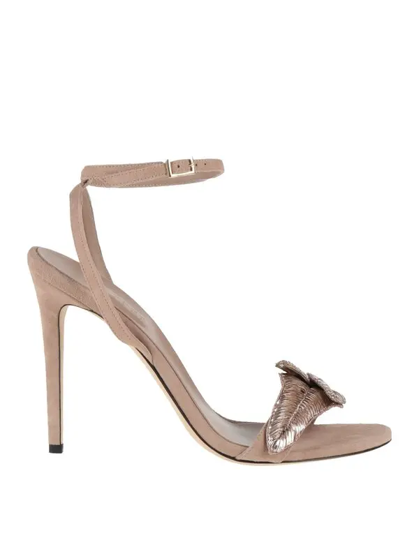 SERENA UZIYEL Suede Embellished Stiletto Sandals